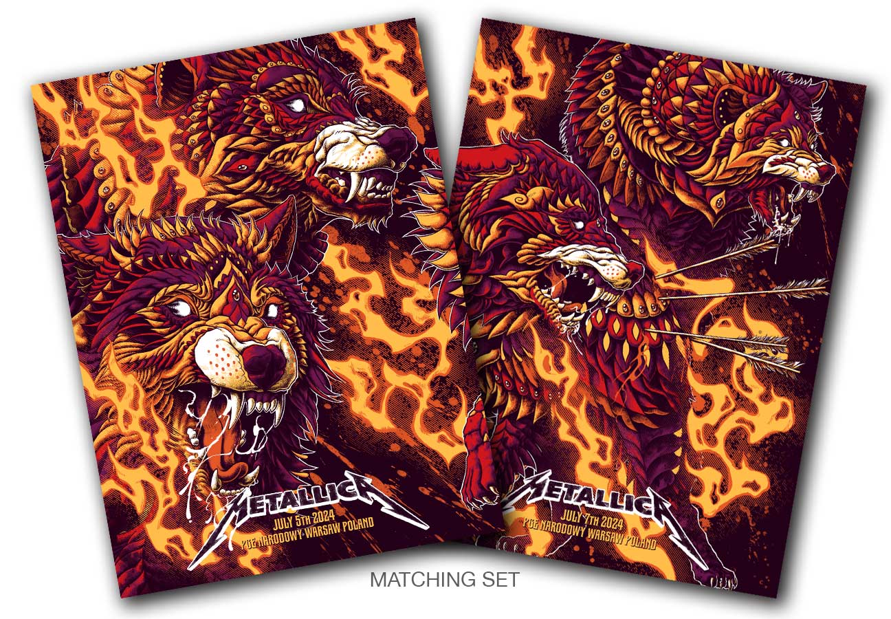 Metallica Warsaw REGULAR Red Variant Matching Set – BIOWORKZ