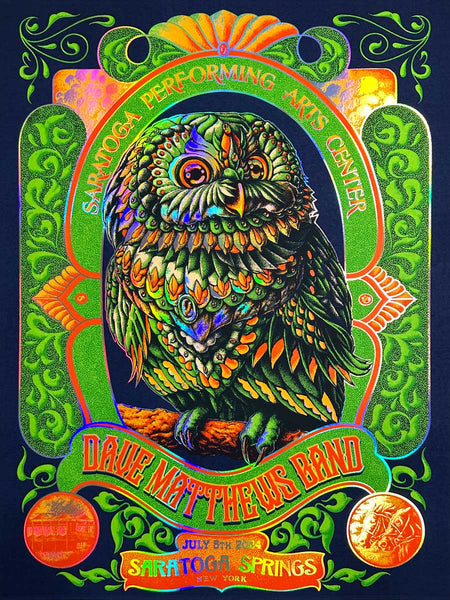 DMB "Owl" Foil SPAC Saratoga Springs, NY Print (Edition of 75) – BIOWORKZ