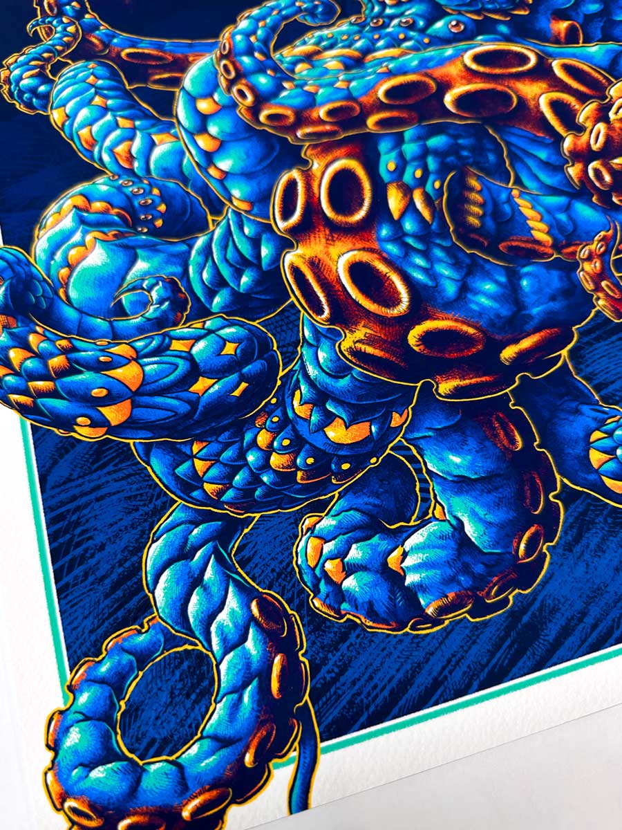 Octopus Blue Art Print (72 Hour Timed Edition) – BIOWORKZ